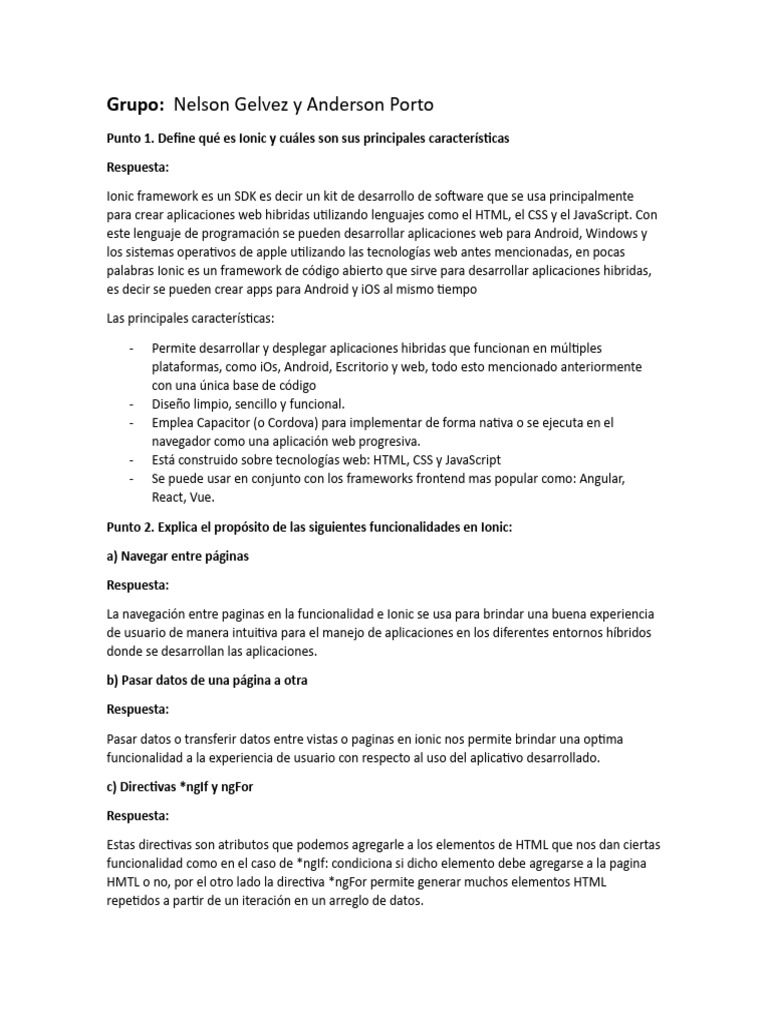 Características y Ventajas de Ionic | PDF | Software de la aplicacion ...