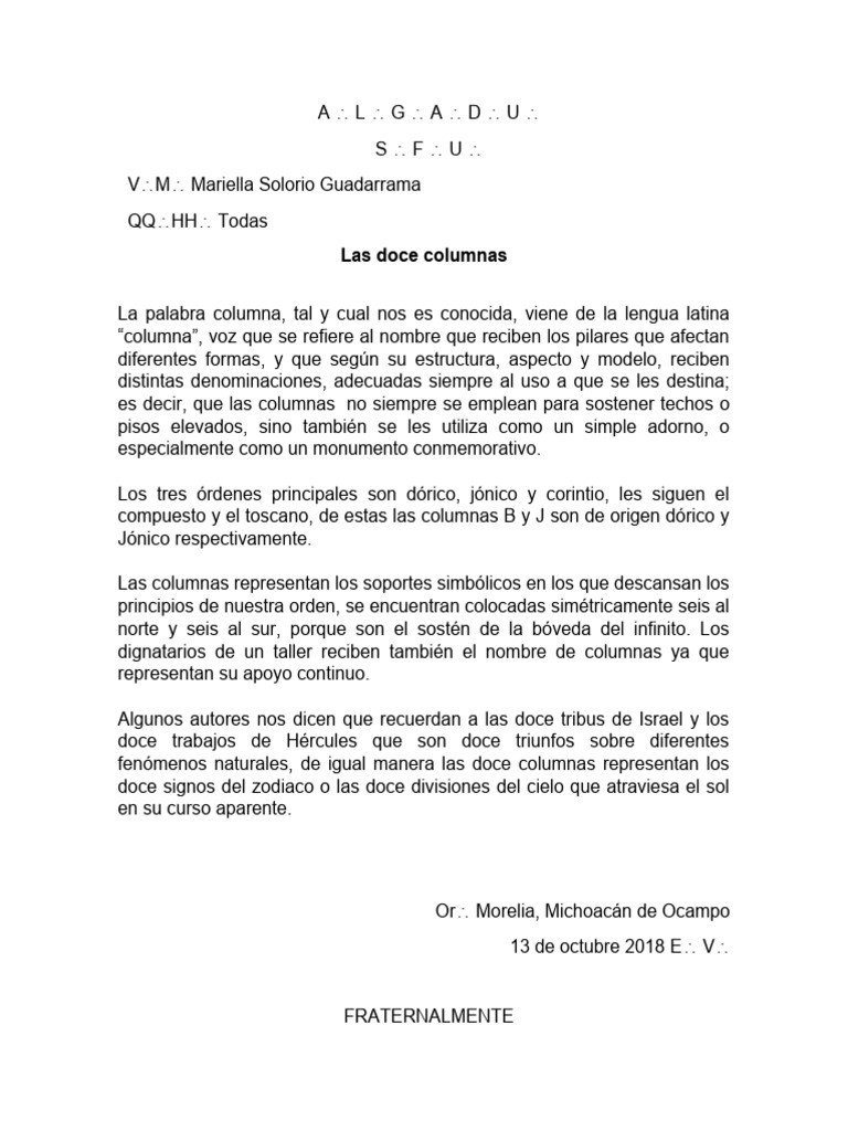 Las Doce Columnas | PDF