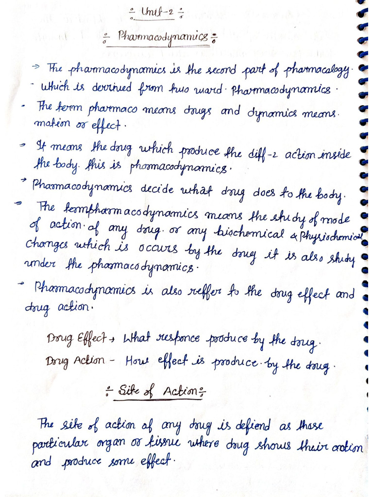 Unit 2 Pharmacology 1 Notes Study Pharmacy | PDF