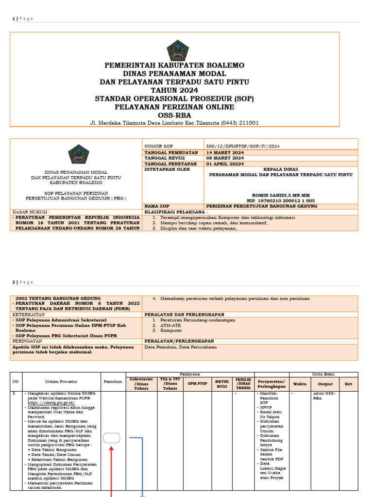 Alur Sop PBG | PDF | Komputer | Teknologi & Rekayasa
