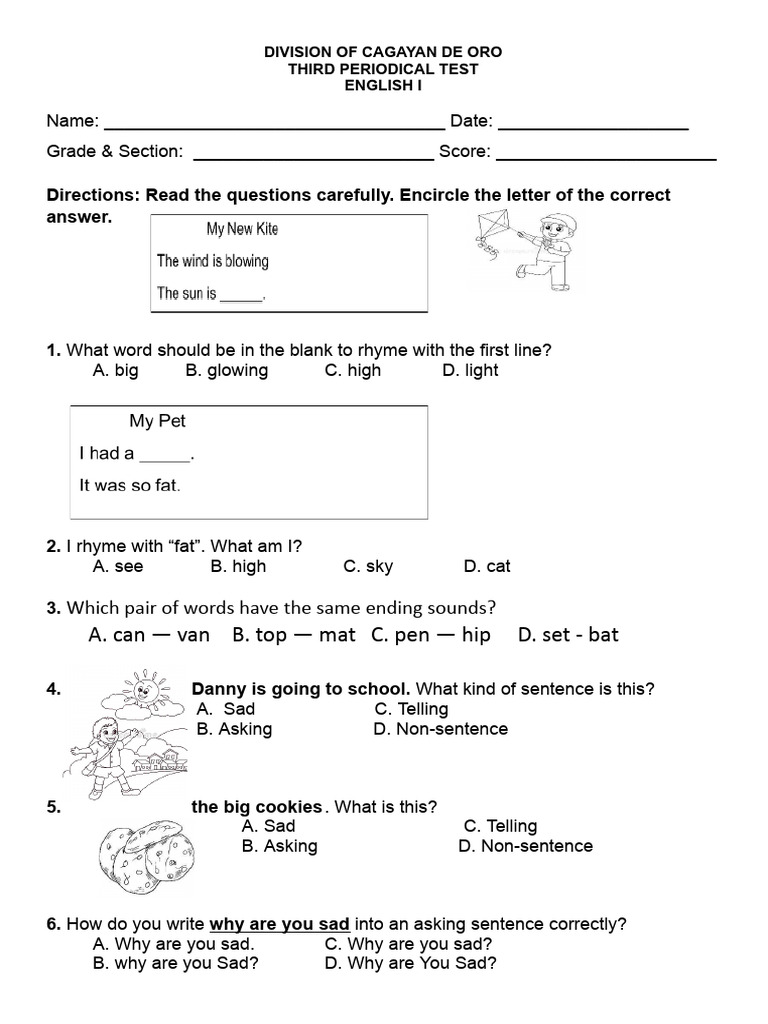 Grade 1 English 3rd Quarter | PDF | Language Arts & Discipline