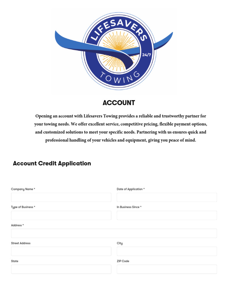 Account - Lifesavers Towing Account | PDF