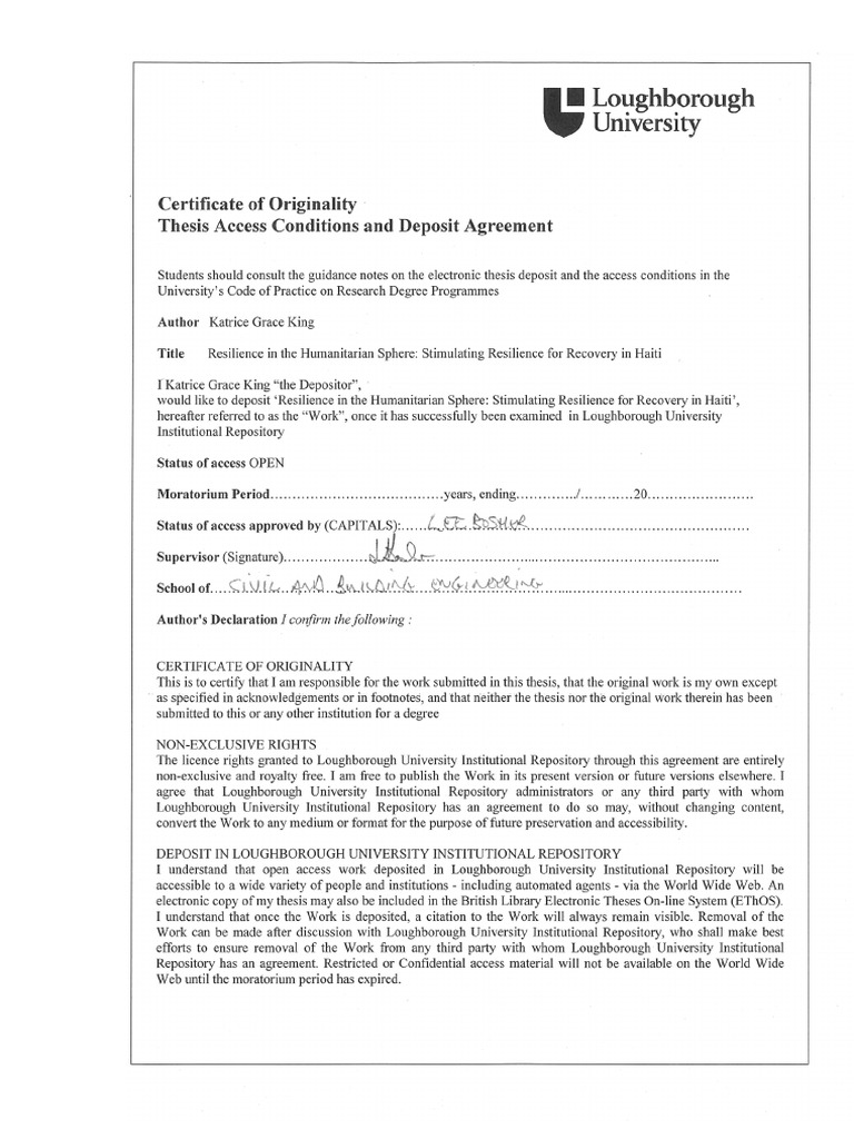 PHD Thesis Sample 2015 | PDF | Psychological Resilience | Methodology