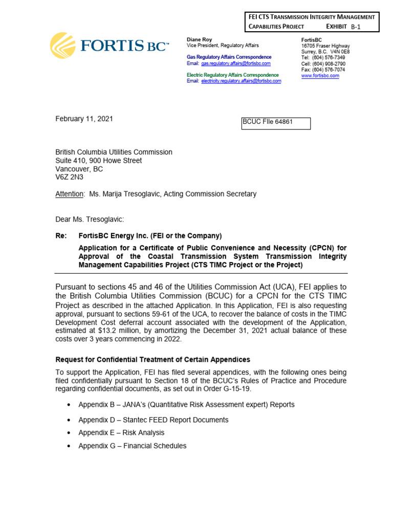 B 1 Fei Cts Timc Project CPCN Application | PDF | Risk | Risk Management