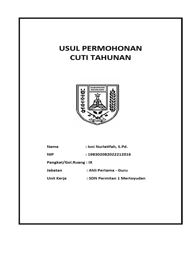 Permohonan Cuti Asn | PDF