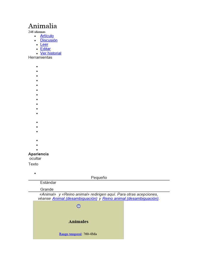 Animalia | PDF | Músculo | Biología