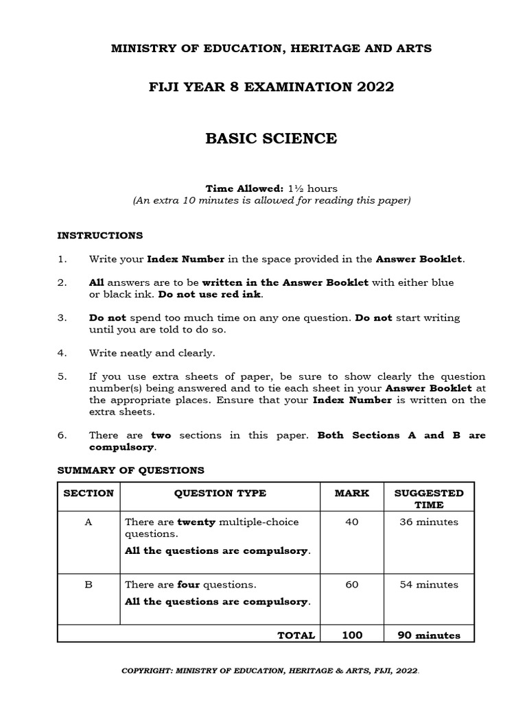 FY8E Basic Sciences Question Paper | PDF | Filtration | Water