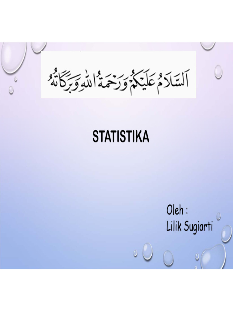 Statistika (Penyajian Data Dalam Tabel Dan Diagram) | PDF