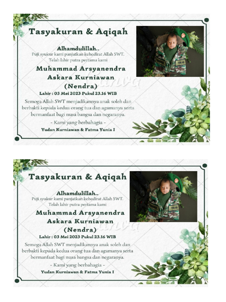Aqiqah Nendra | PDF