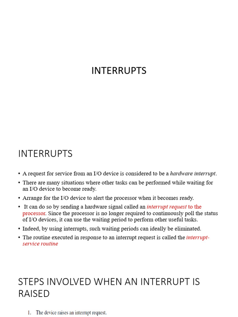Interrupts | PDF | Central Processing Unit | Computer Hardware Interrupts | PDF | Central Processing Unit | Computer Hardware