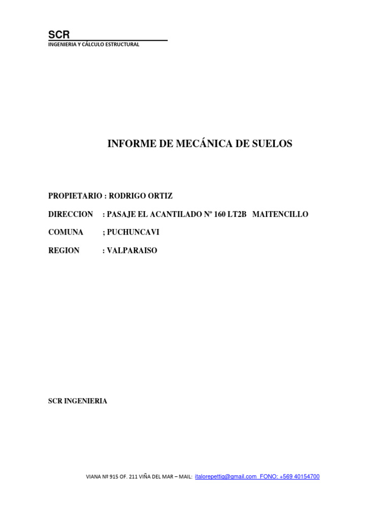 Informe Mecanica Suelos Acantilad Final | PDF | Ingeniería Sísmica ...