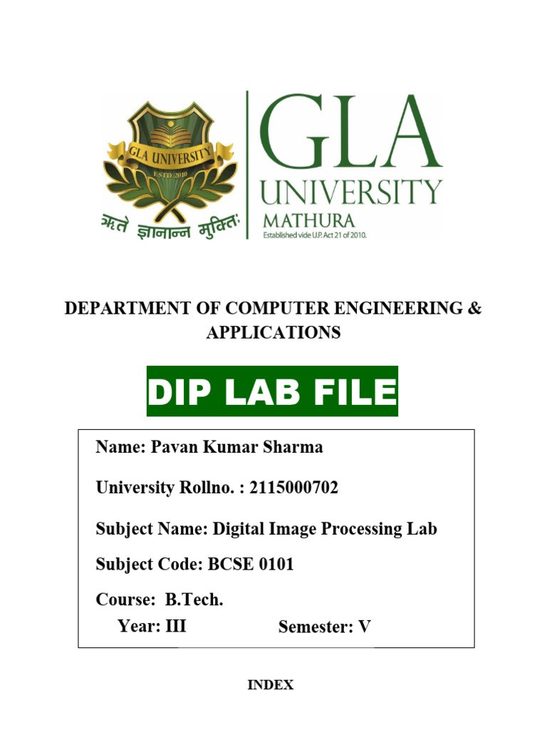 Pavan Kumar Sharma | PDF | Matrix (Mathematics) | Computer Engineering