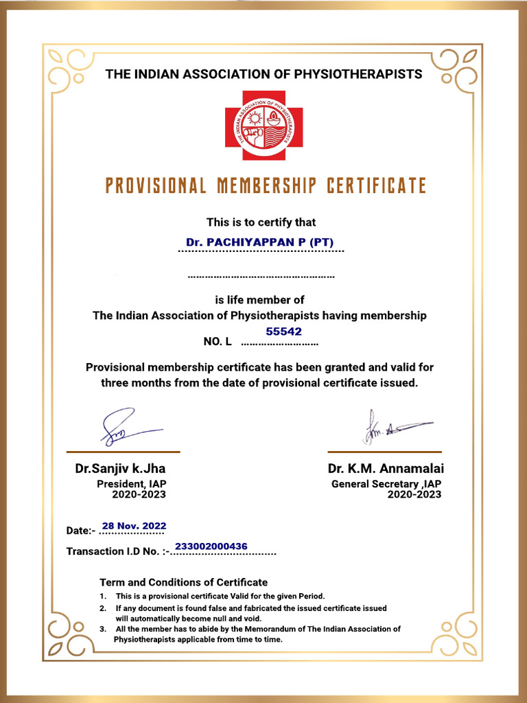 Miap Prov Cert | PDF