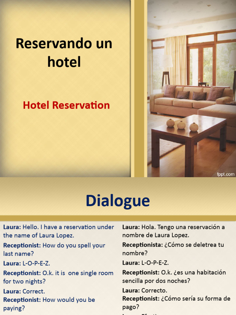 Lesson 15 - Hotel Reservation | PDF