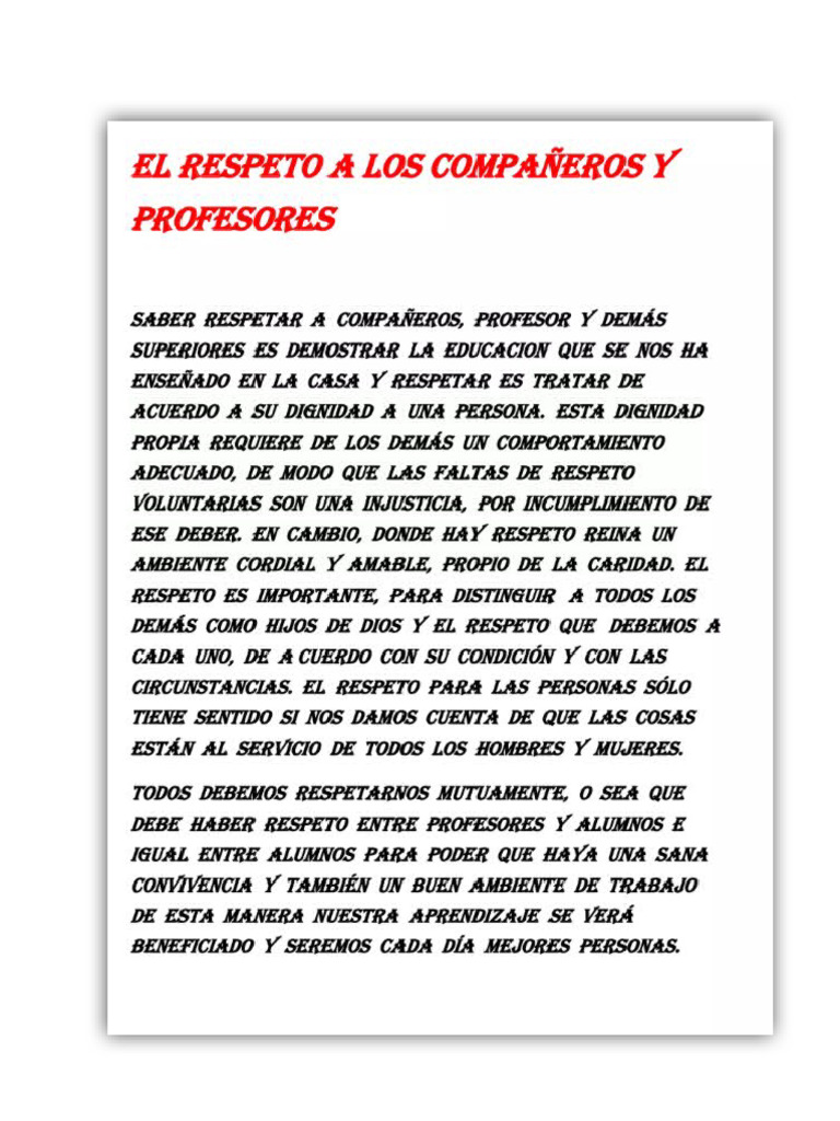 Respeto Pdf
