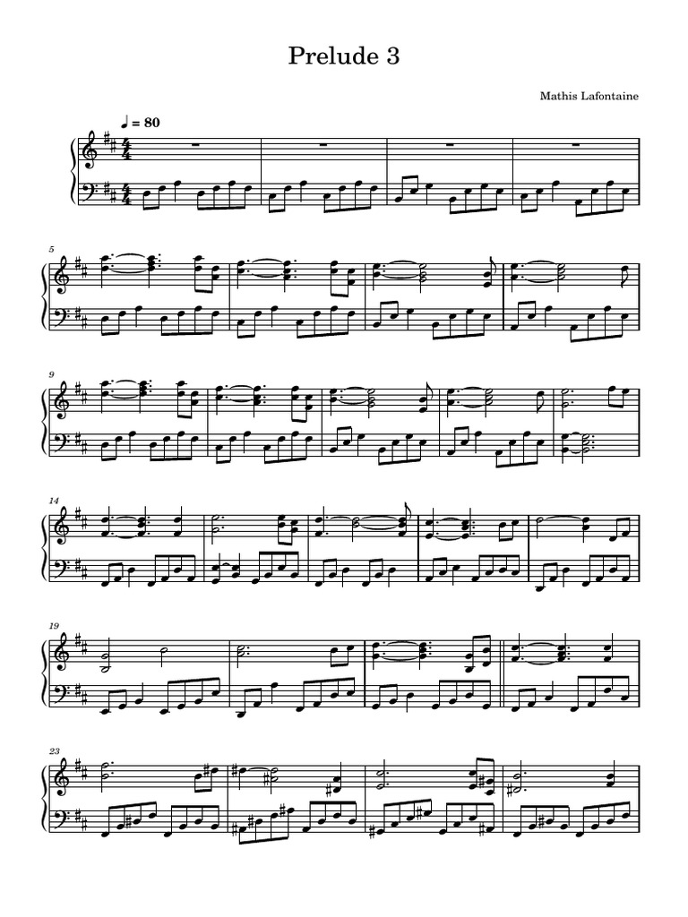 Prelude 3, Mathis Lafontaine | PDF