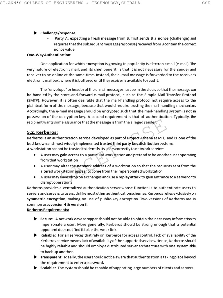 Kerberos | PDF | Password | Computer Networking