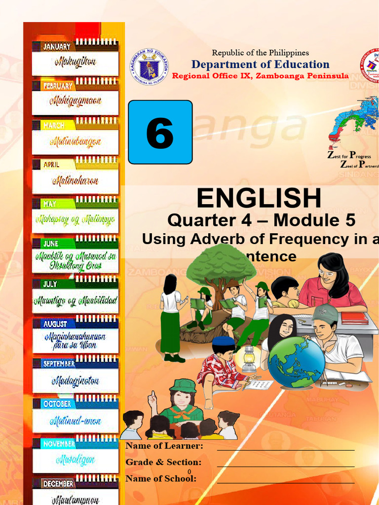 English6 q4 Mod5 Adverbsoffrequency v2 | PDF | Verb | Adverb