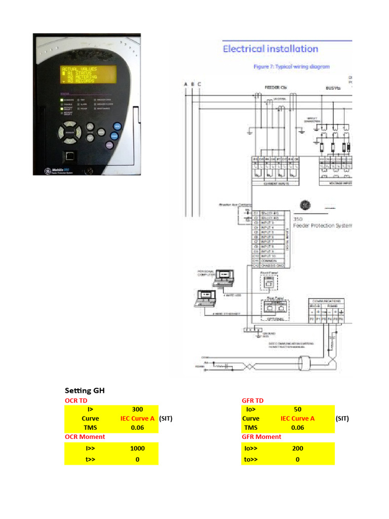 Setting Manual Relay Ge Multilin 350 GH | Download Free PDF | Relay ...