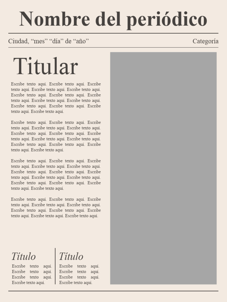 Plantilla Periodico Digital Pdf Rompecabezas