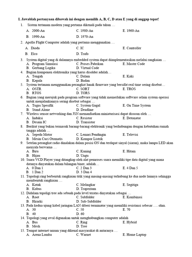 Soal PAS Informatika Kelas 11 Semester 1 | PDF | Metode & Bahan Ajar | Teknologi & Rekayasa