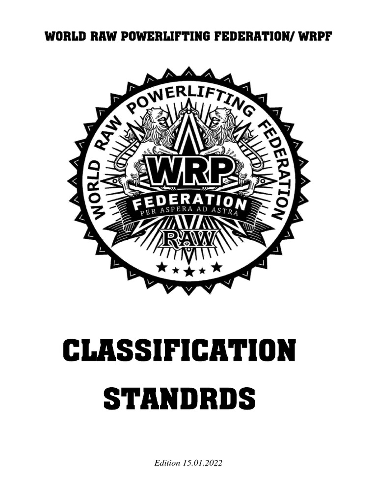 Classification Standards WRPF | PDF | Individual Sports | Management Of ...