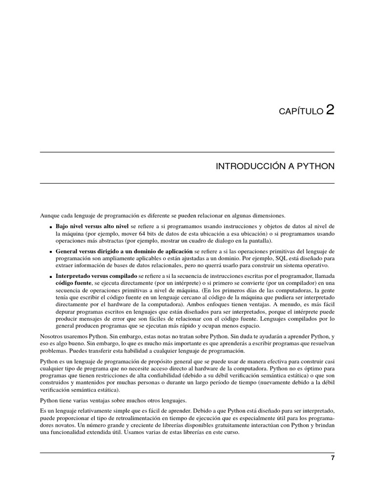 Notas Clase 02 | PDF | Python (lenguaje de programación) | Lenguaje de programación
