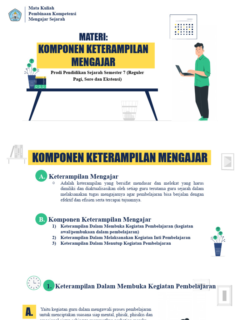 Materi Komponen Keterampilan Mengajar | PDF