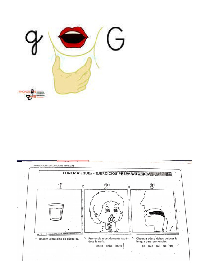 Ejercicios Fonema G | PDF