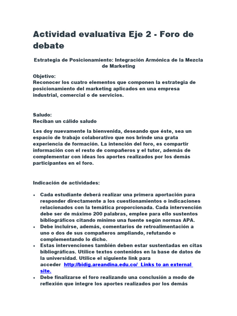 Actividad Evaluativa Eje 2 | PDF | Business | Marketing Actividad Evaluativa Eje 2 | PDF | Business | Marketing