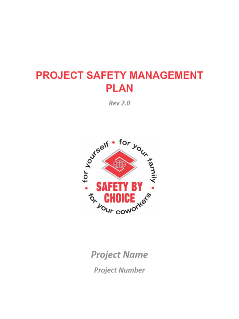 Safety Project Safety Management Plan | PDF | Safety | Risk Management