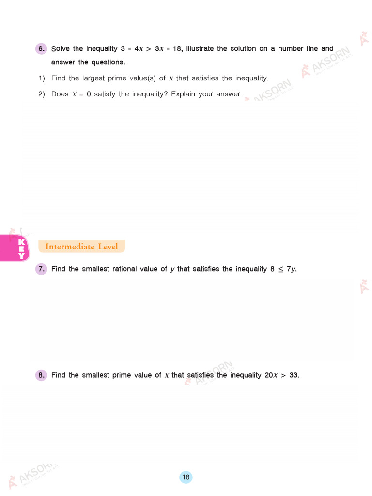 2316009AN Mastering Math 3A (221216) | PDF | Inequality (Mathematics ...