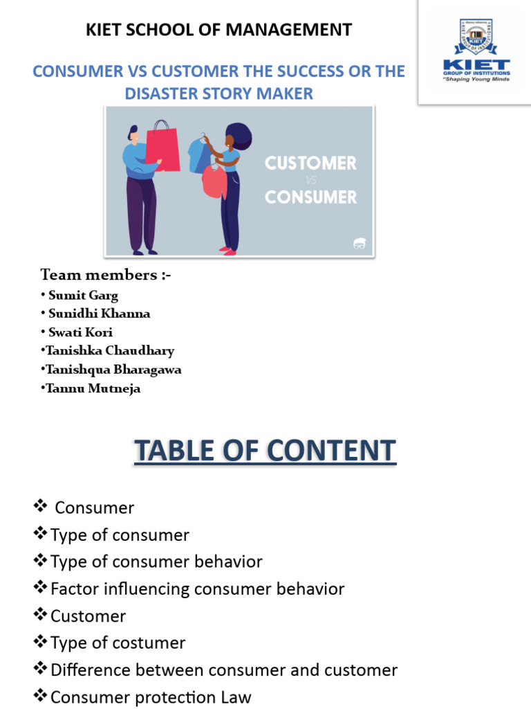 CONSUMER &customer | PDF | Behavior | Consumer Behaviour