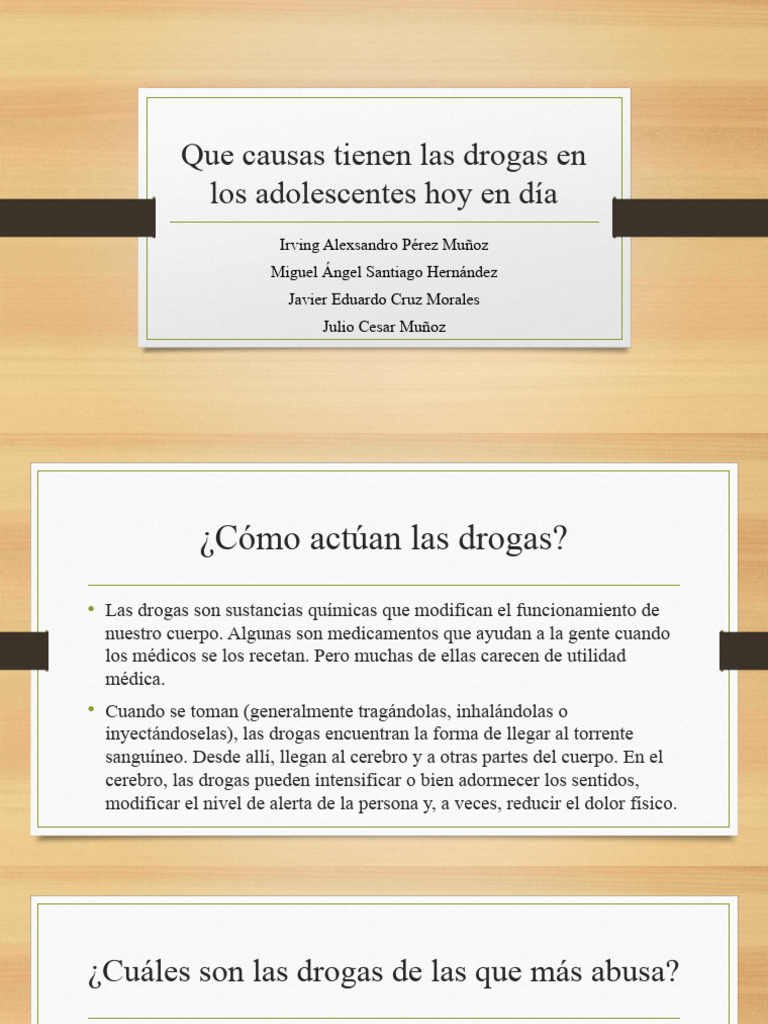 Presentacion Sobre Las Drogas Pdf