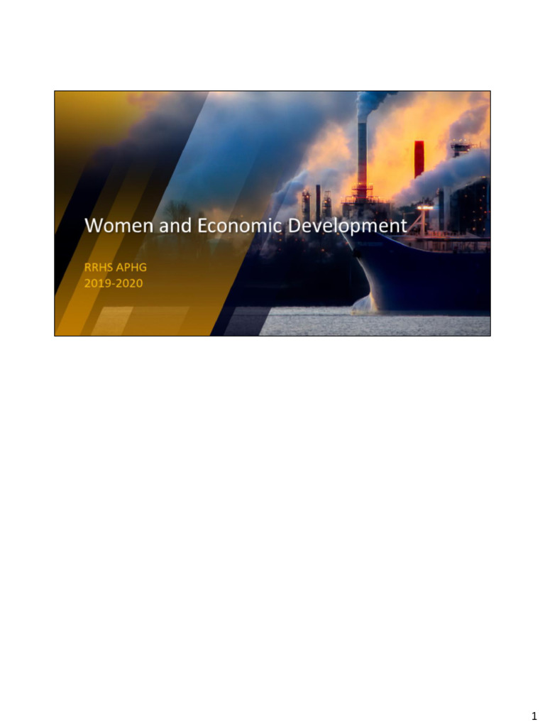 Women and Economic Development APHG | PDF | Microfinance | Woman
