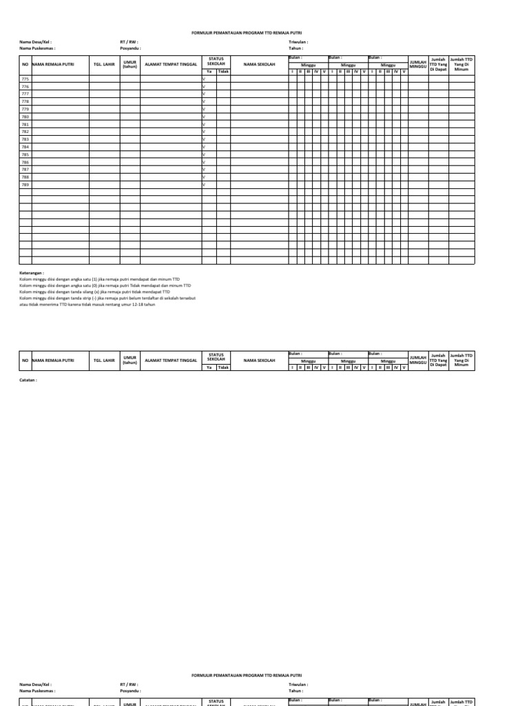 Blangko TTD Rematri | PDF