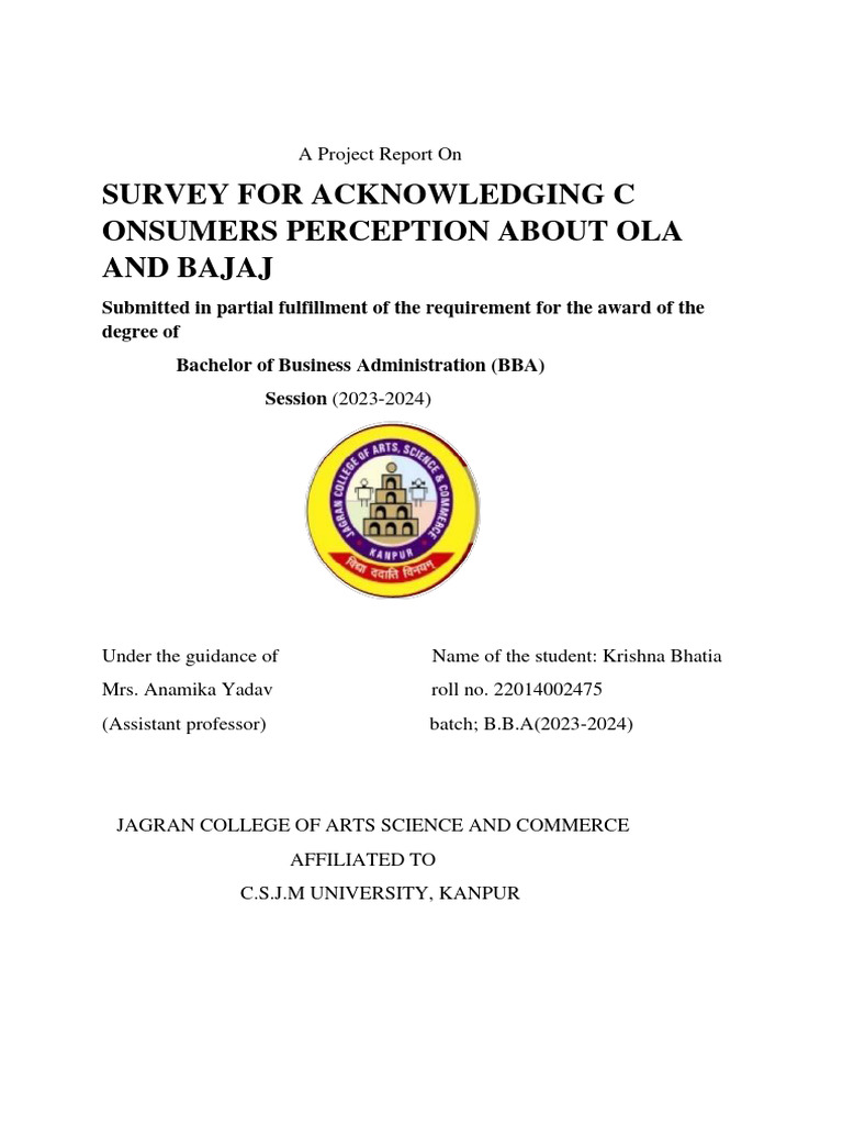 Ola FINAL | PDF | Statistics | Consumer Behaviour