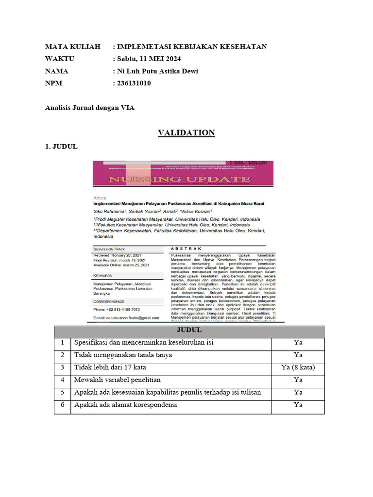 Ni Luh Putu Astika Dewi - 236131010 - implementasiKebijakanKesehatan | PDF