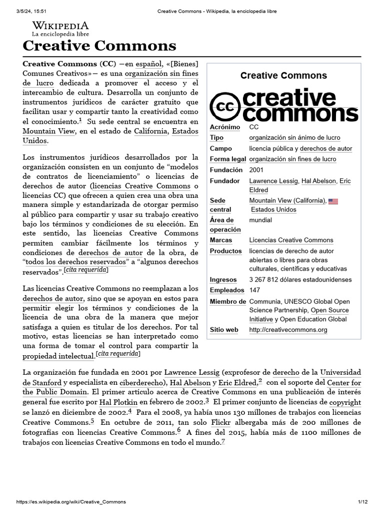 Creative Commons - Wikipedia, La Enciclopedia Libre | Descargar gratis ...