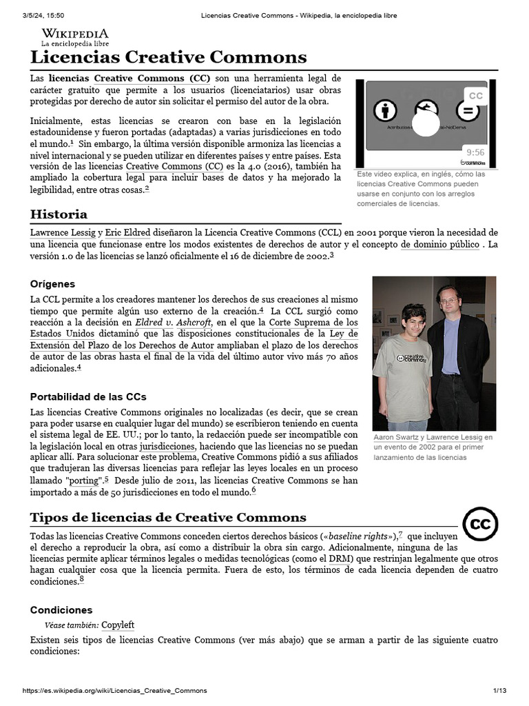 Licencias Creative Commons - Wikipedia, La Enciclopedia Libre ...