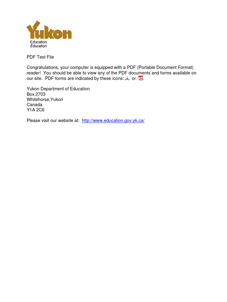 PDF Reader Test Document | PDF | Computers