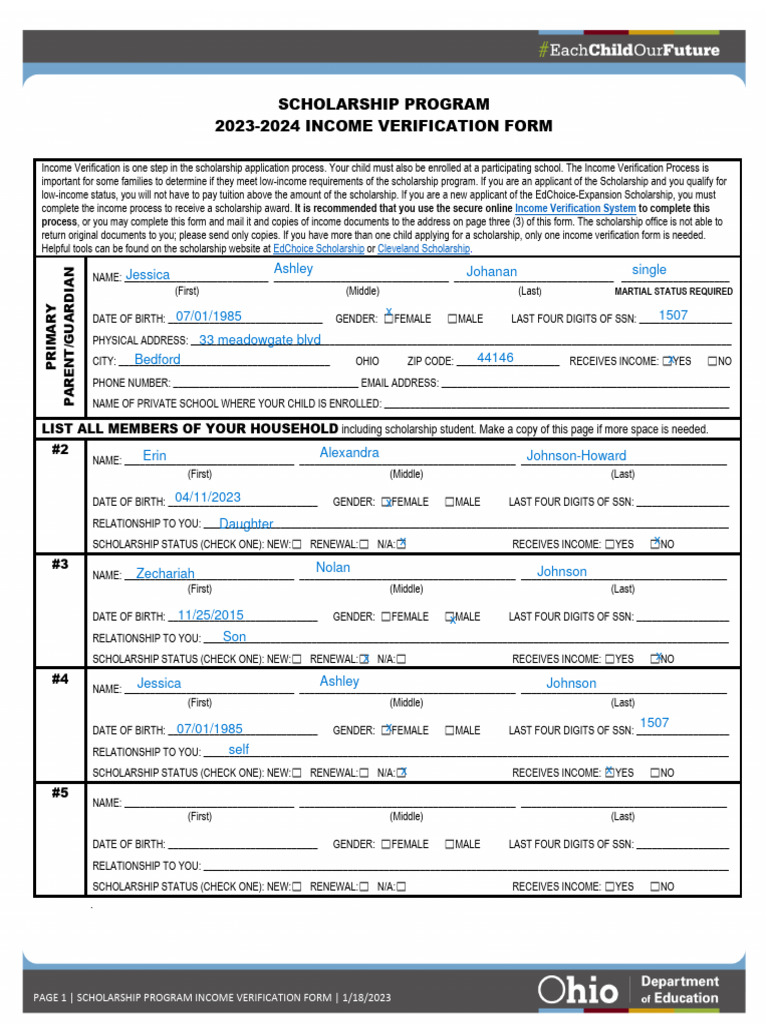 Scholarship-Program-Income-Verification-2023 2024 | PDF