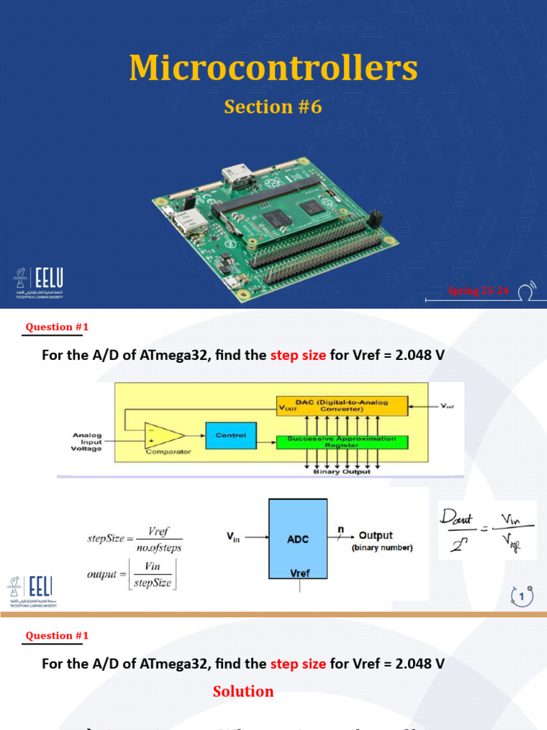 Microcontroller Section #6 | PDF | Analog To Digital Converter | Electrical Engineering