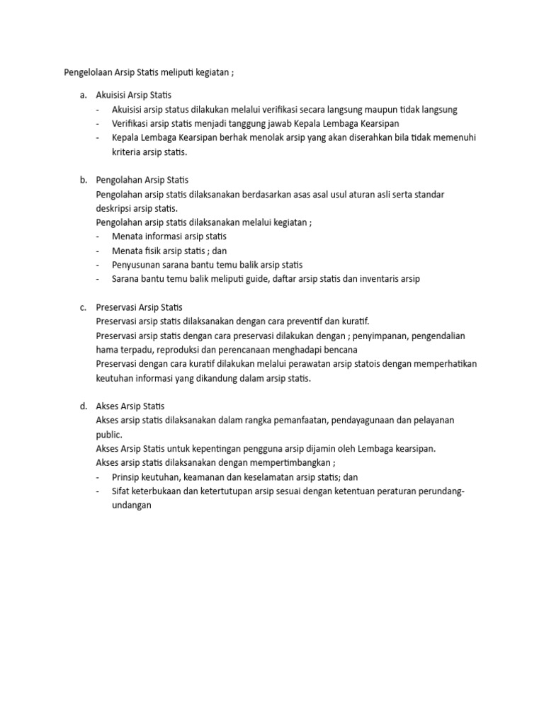 Pengelolaan Arsip Statis | PDF