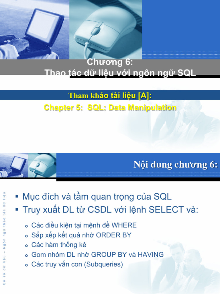 Chương 6: Thao tác dữ liệu với ngôn ngữ SQL | PDF