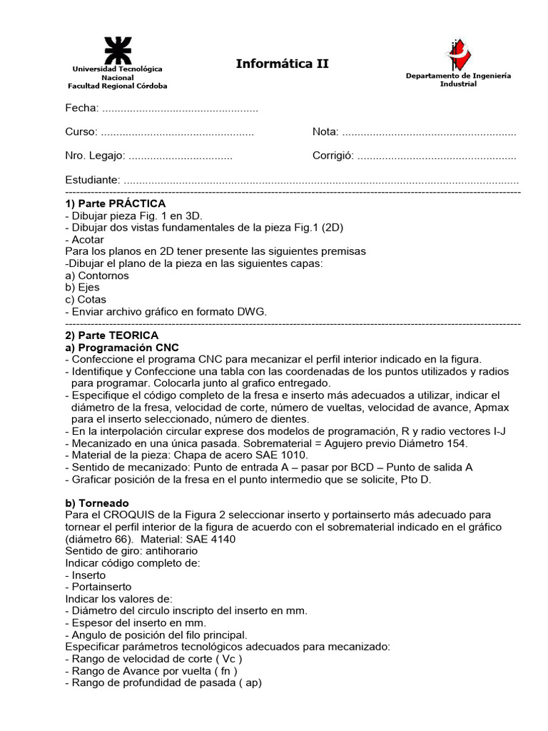 T01 Examen Practico - Teorico Informatica II 2021-02-04 | PDF | Metalurgia