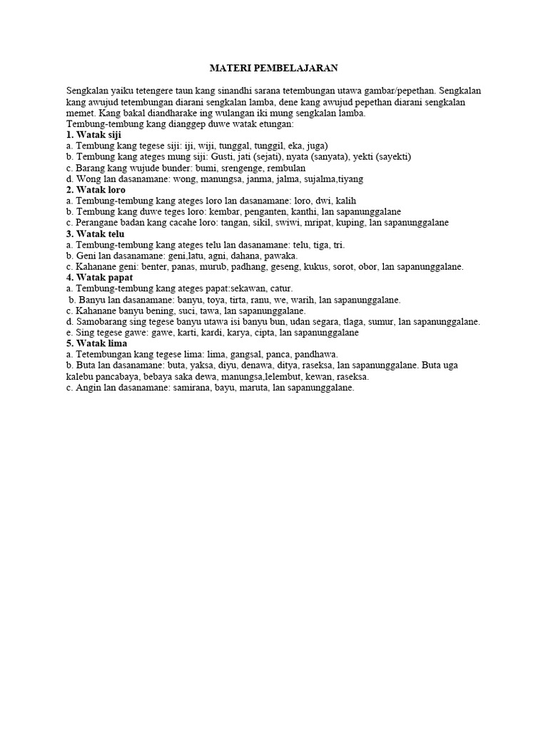 Sengkalan | PDF