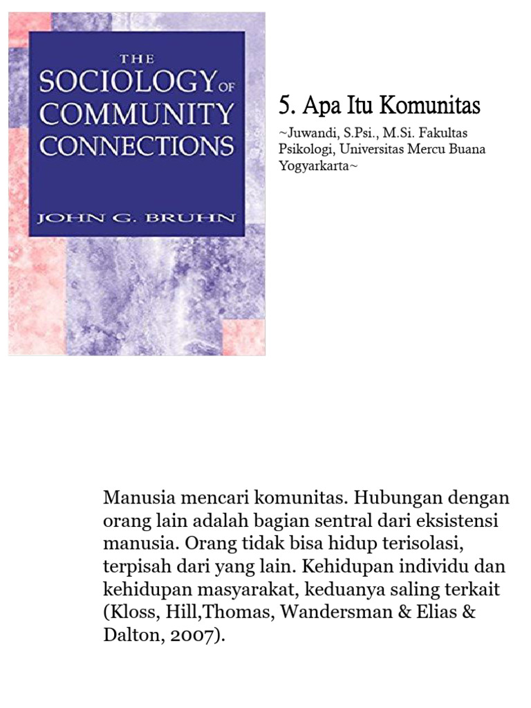 Apa Itu Komunitas | PDF
