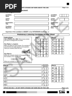 Answer Sheet PET 2020 | PDF