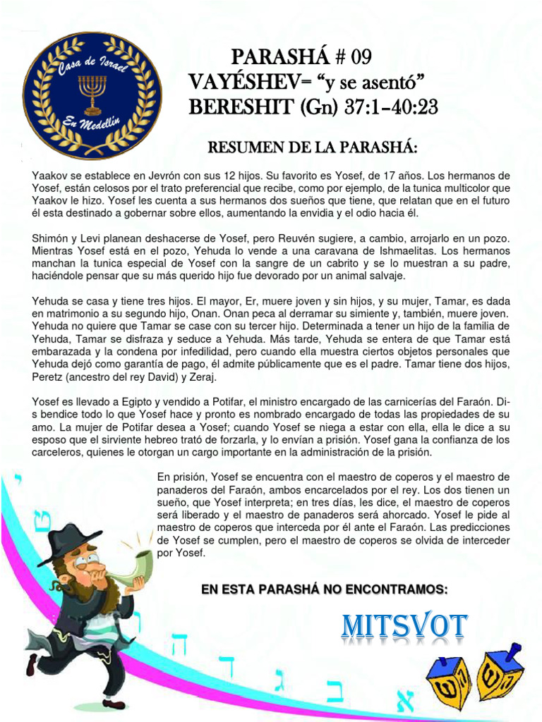 Parasha Vayeshev 09 | Descargar gratis PDF | Nombres de Dios en el judaísmo